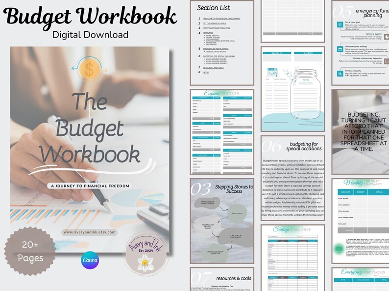 Budget Organizer Printable Workbook – Plan and Track Bills, Expenses ...