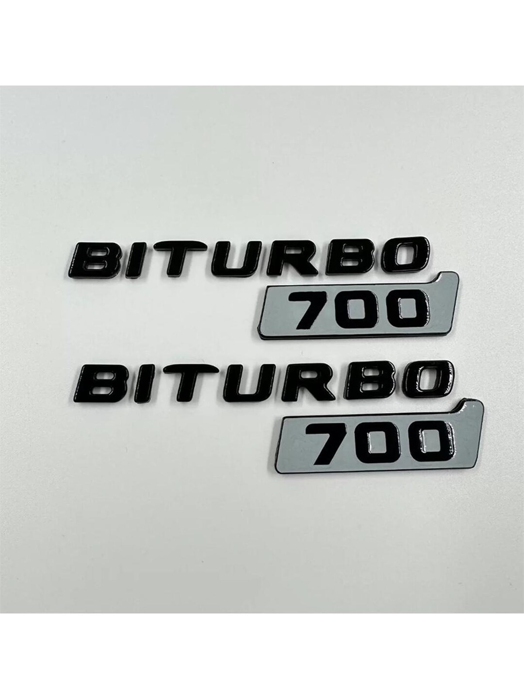 W463A Metallic Gray Brabus 700 BITURBO Style Side Plate Logo Badges Set ...