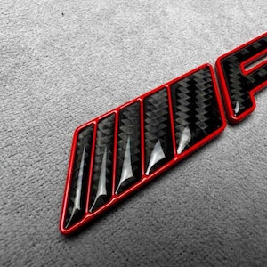 AMG G63 Emblem New Style Metal Red and Carbon Brabus Style for Mercedes ...