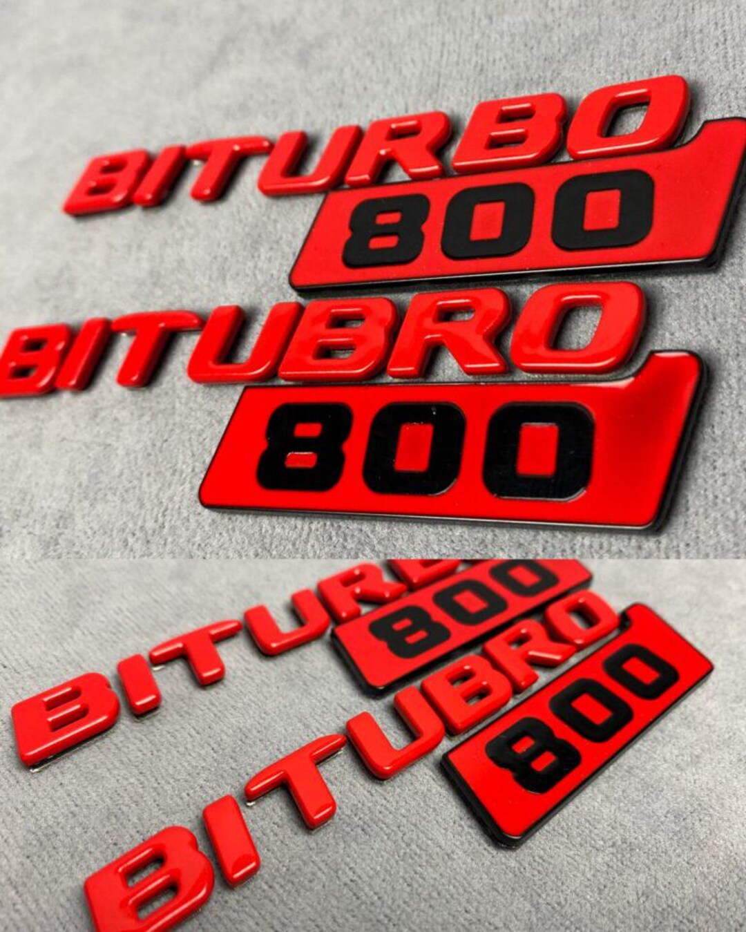 Biturbo 800 Brabus Fender Badge Logo RED Metal for Mercedes G Class ...