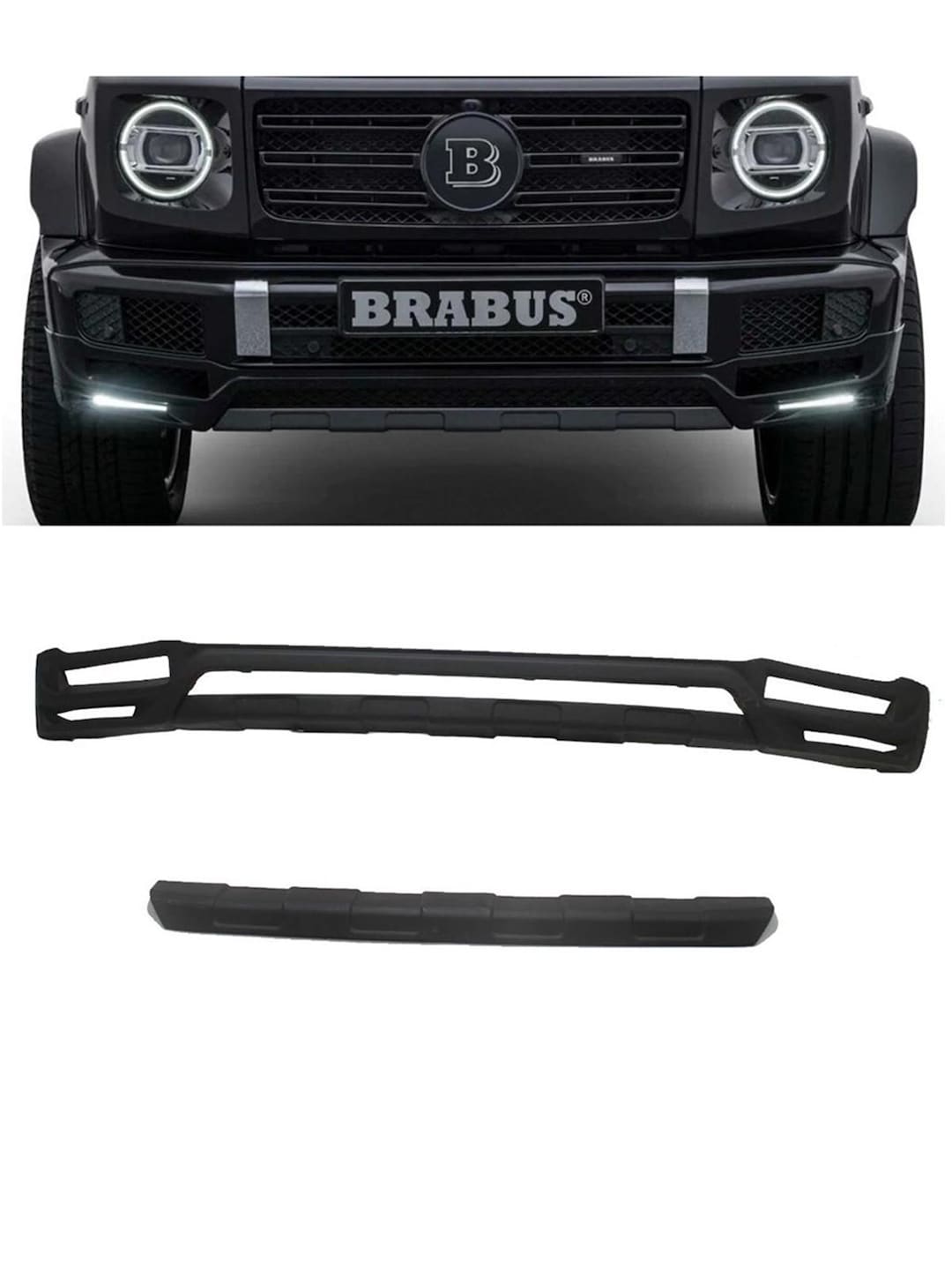 W463A Fiberglass Front Bumper Lip Spoiler for Mercedes-benz W464 G500 ...