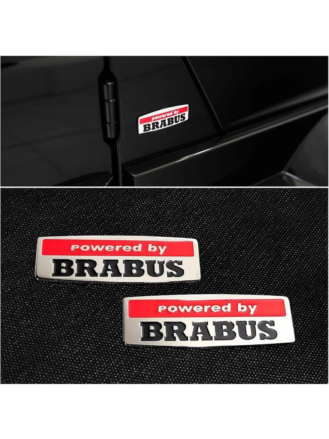 Powered by Brabus Style Fender Emblem Metal Badge Sticker Logo - Etsy