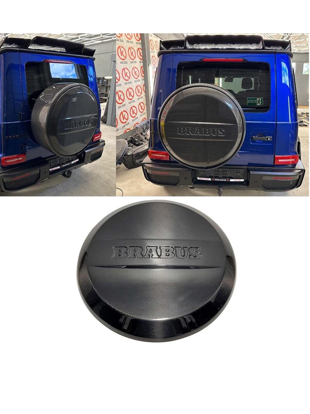 W463A Carbon Fiber Brabus Style Rear Spare Wheel Cover for Mercedes ...