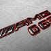 AMG G63 Emblem New Style Metal Red and Carbon Brabus Style for Mercedes ...