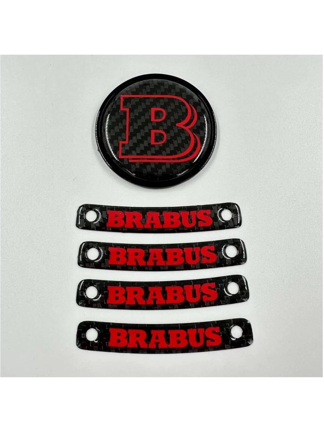 W463A Style Brabus RED Badge Logo Emblem Set for Mercedes-benz W464 G ...