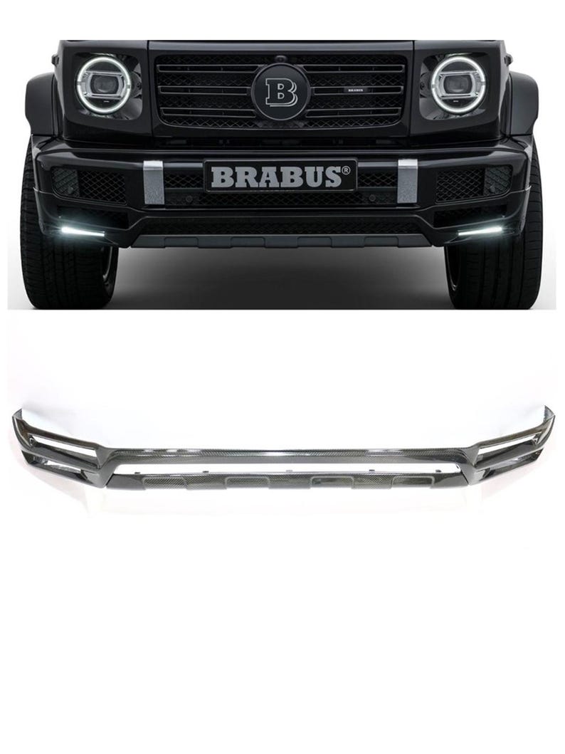 W463A Carbon Fiber Front Lip Spoiler BRABUS G500 Style for Mercedes ...