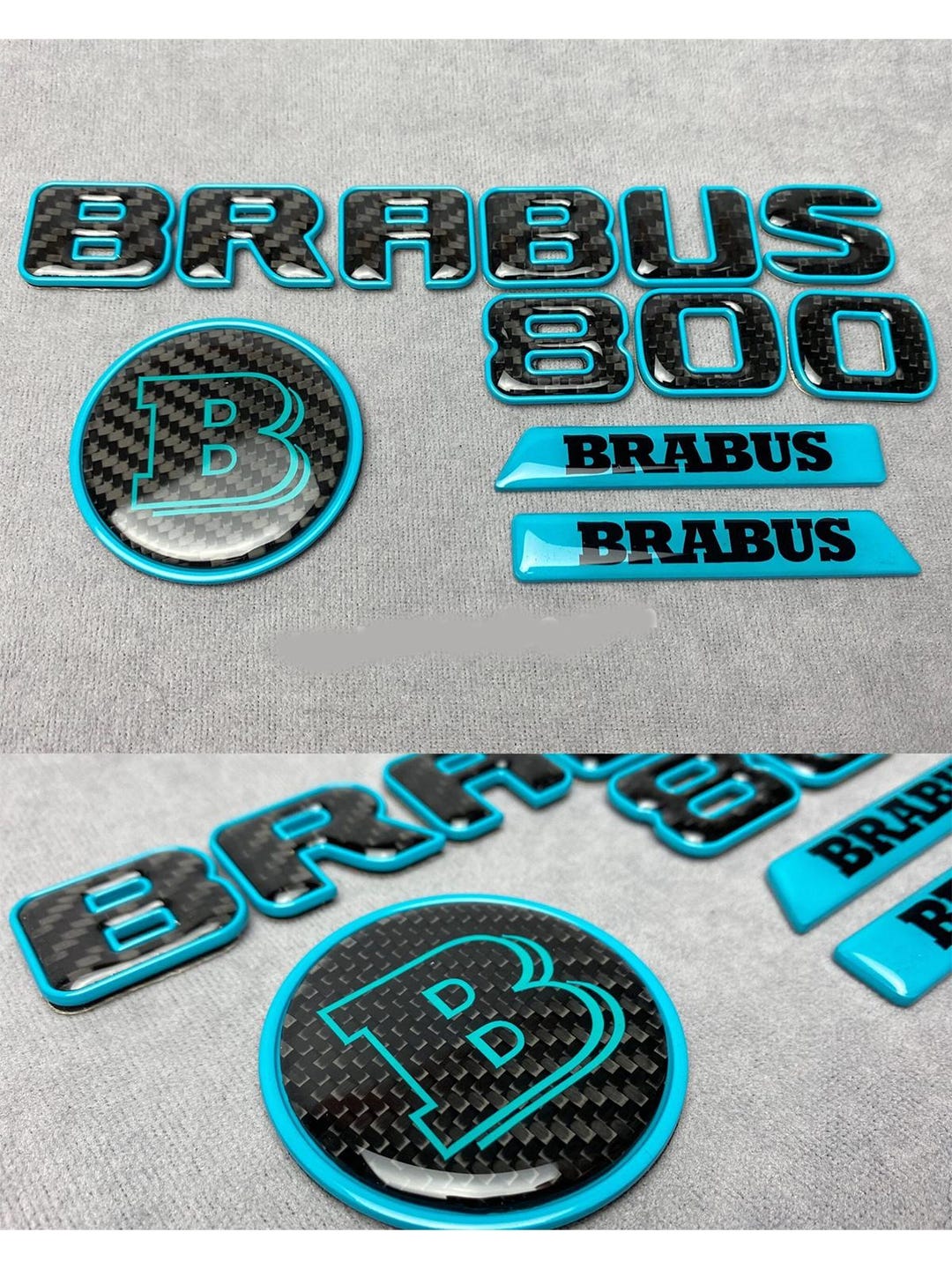 Brabus 800 Emblem Logo Blue Set Rocket Style for Mercedes G Class W463a ...