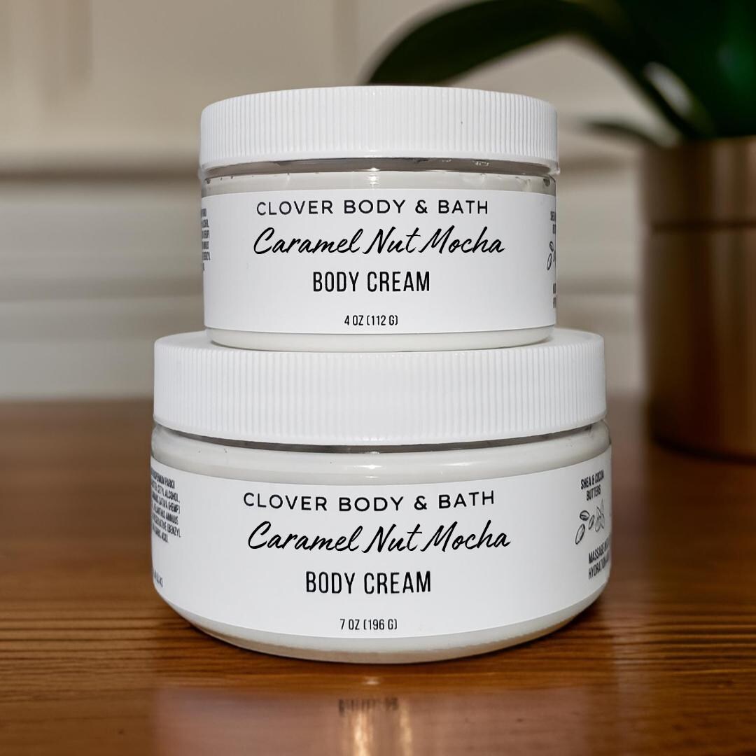 Caramel Nut Mocha Body Cream With Shea & Cocoa Butters + Hempseed Oil ...
