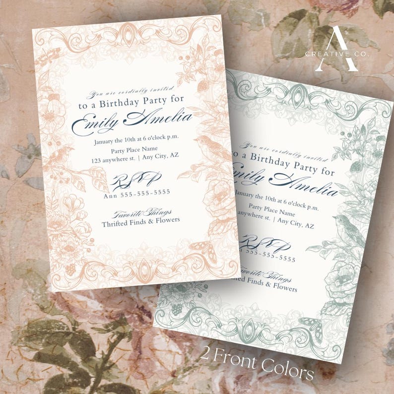 Bridgerton Victorian Regency Birthday Party Invitation | Editable ...