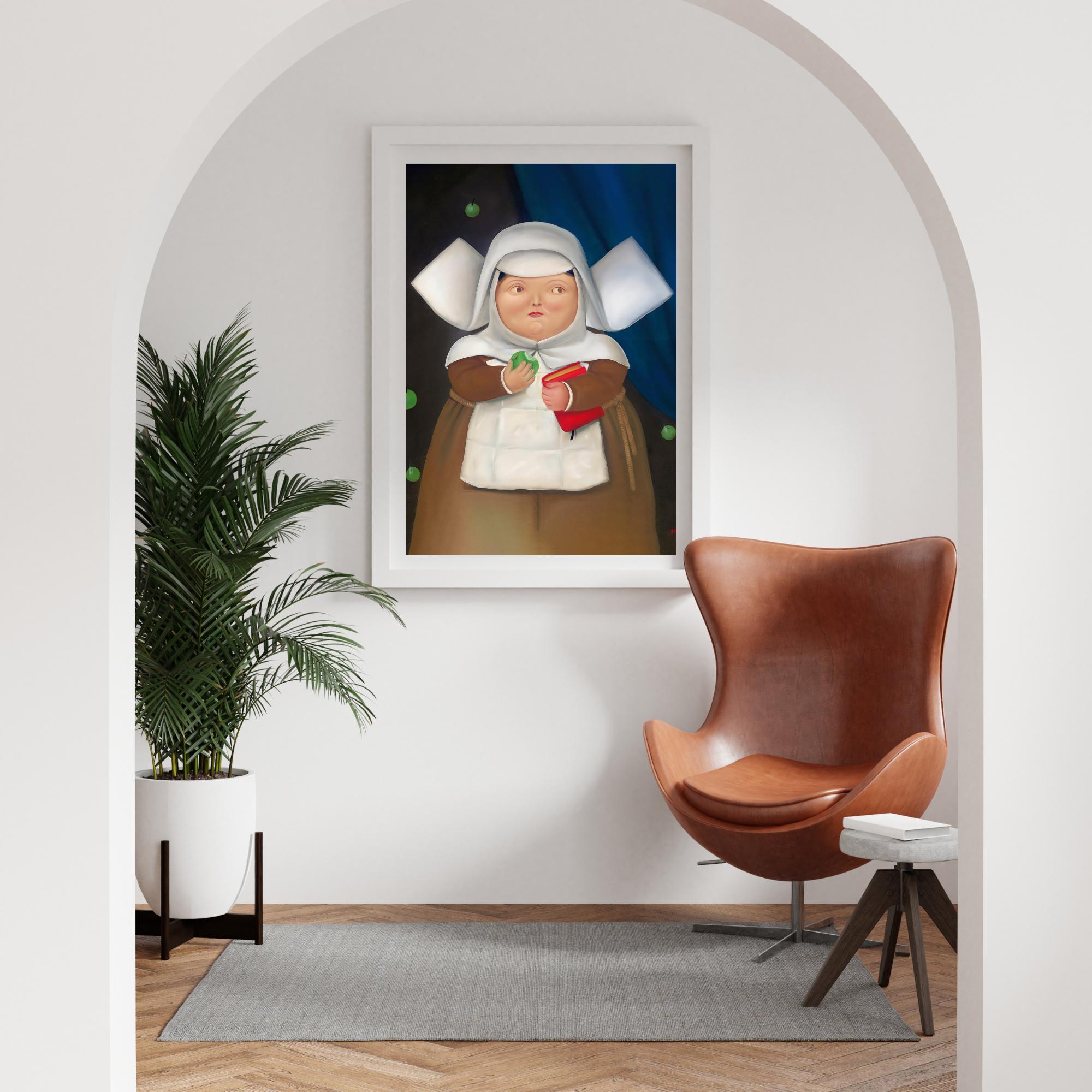 Nun Eating an Apple Fernando Botero Digital Download Printable Wall Art ...
