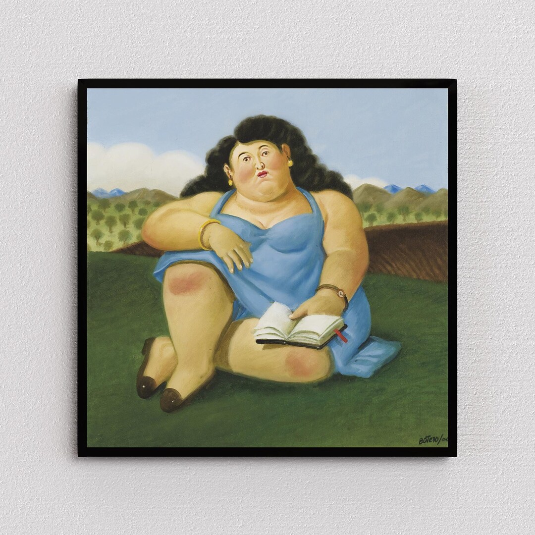 The Reader Fernando Botero Digital Download Printable Wall Art Fat Lady ...