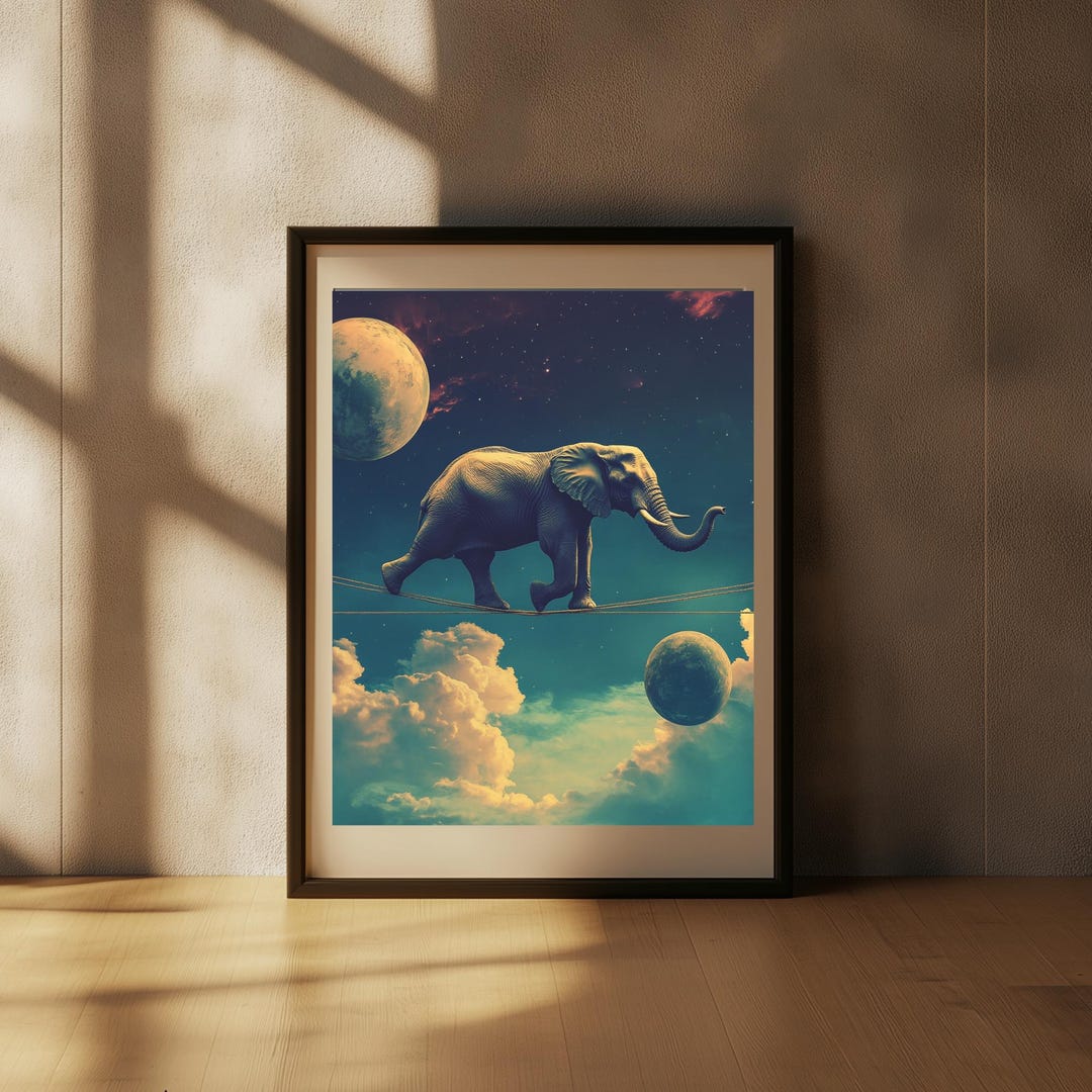 Wall Art Elephant | Surreal Art Print | Surreal Wall Art Animal Print ...