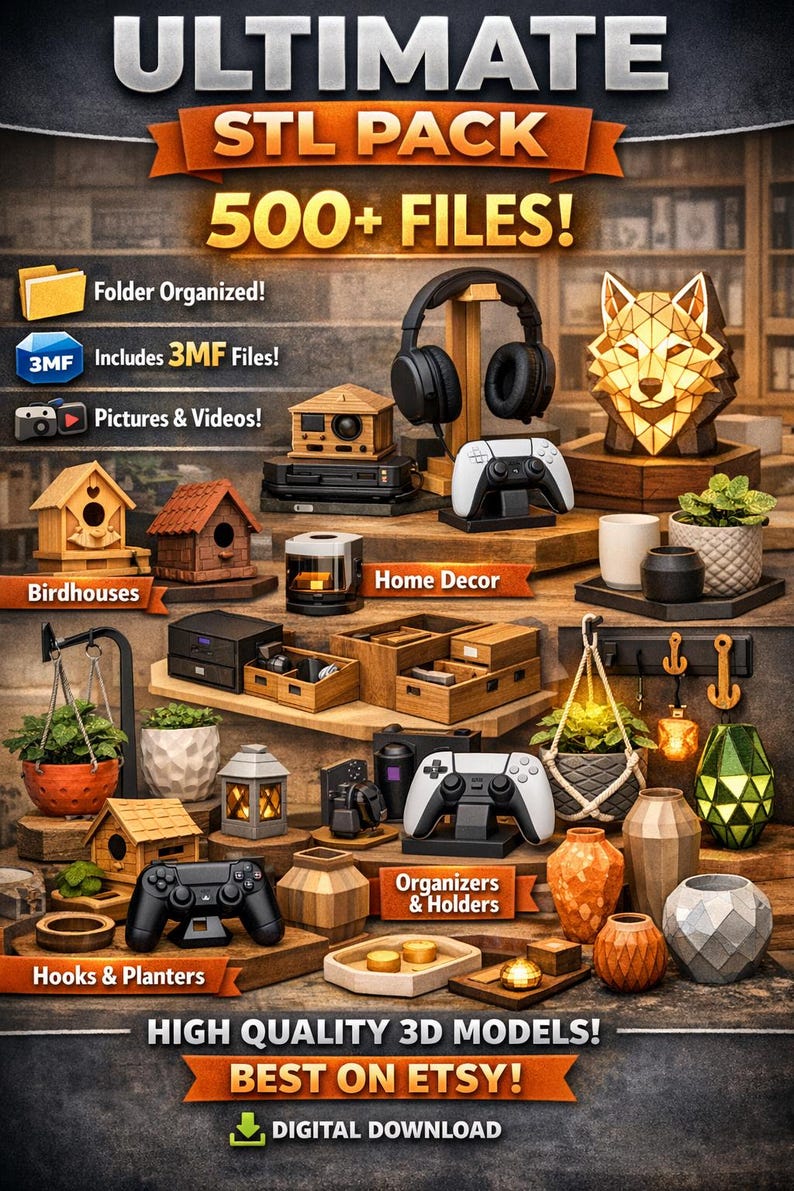 500+ Home Decor STL Files – 3D Printer Models (digital Download) - Etsy