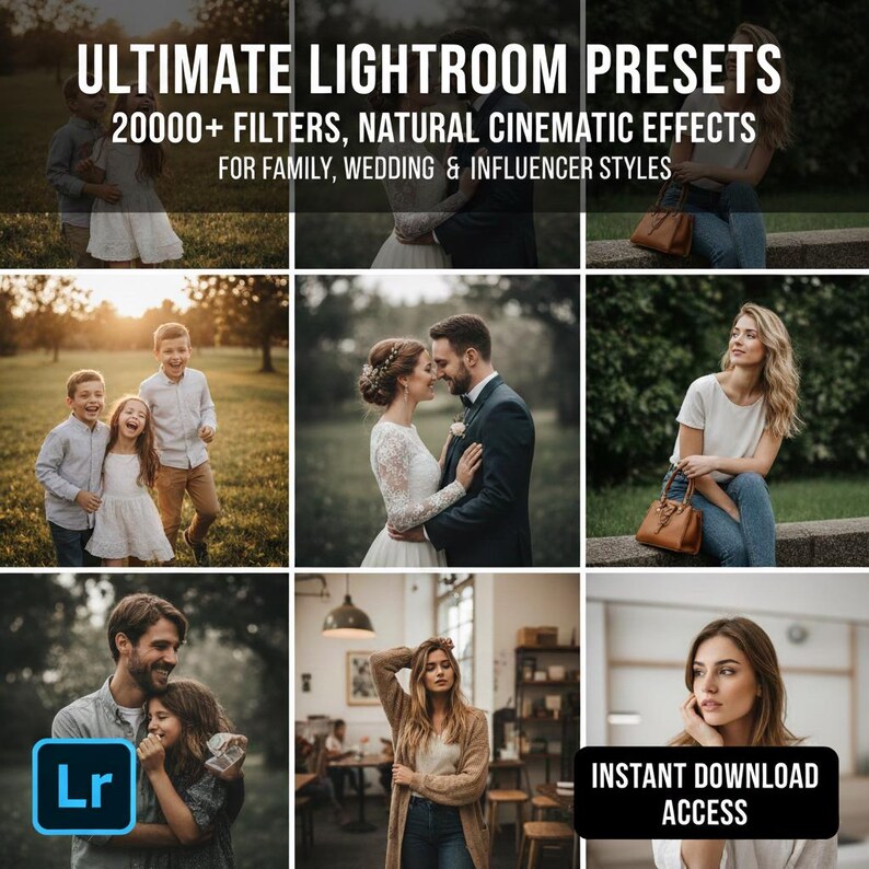 20000+ Lightroom Presets, Cinematic Photo Filters, Wedding, Family ...