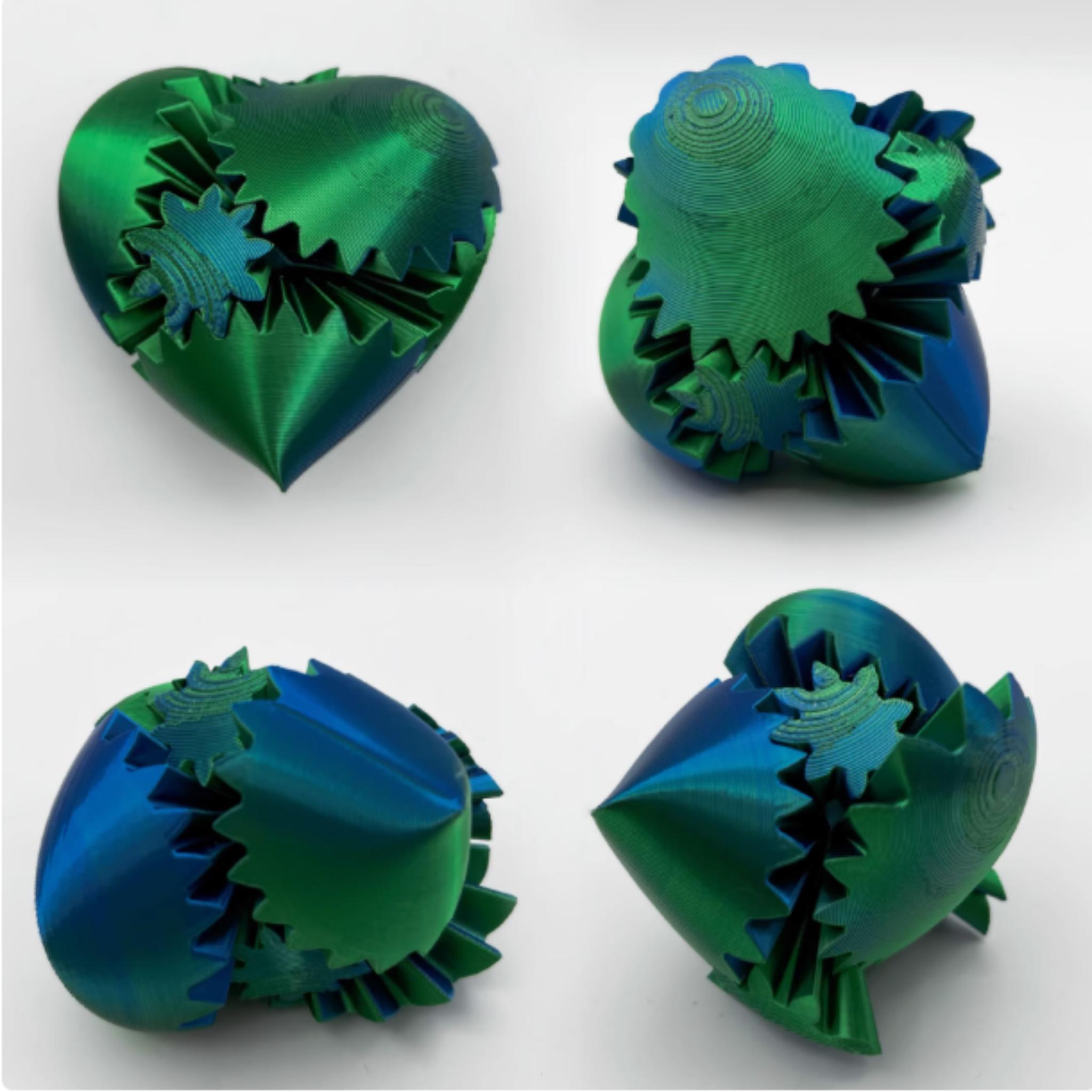 3D Printed Gear Ball Sphere Fidget Transformable Stress Relief Toy ...