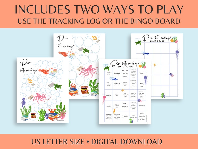 Summer Reading Game Printable, Summer Reading Challenge, Printable ...