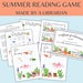 Summer Reading Game Printable, Summer Reading Challenge, Printable ...