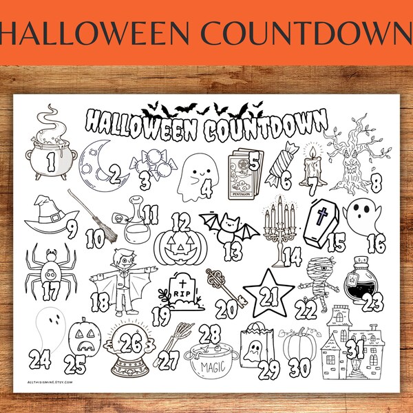 Halloween Countdown - Etsy