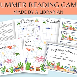 Summer Reading Game Printable Summer Reading Challenge - Etsy