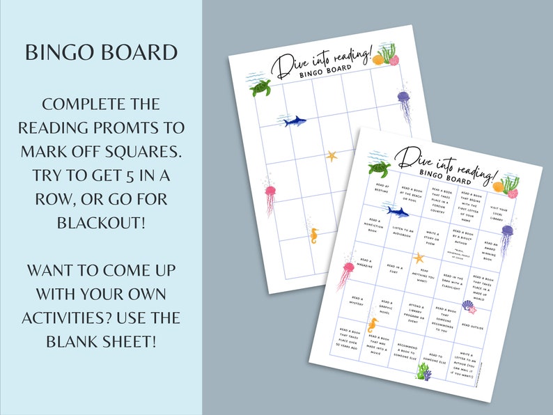 Summer Reading Game Printable, Summer Reading Challenge, Printable ...