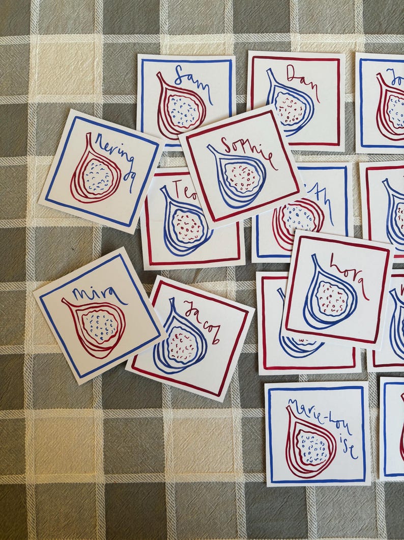 Fig Name Places Hand Painted Wedding & Dinner Party Event Party Name ...