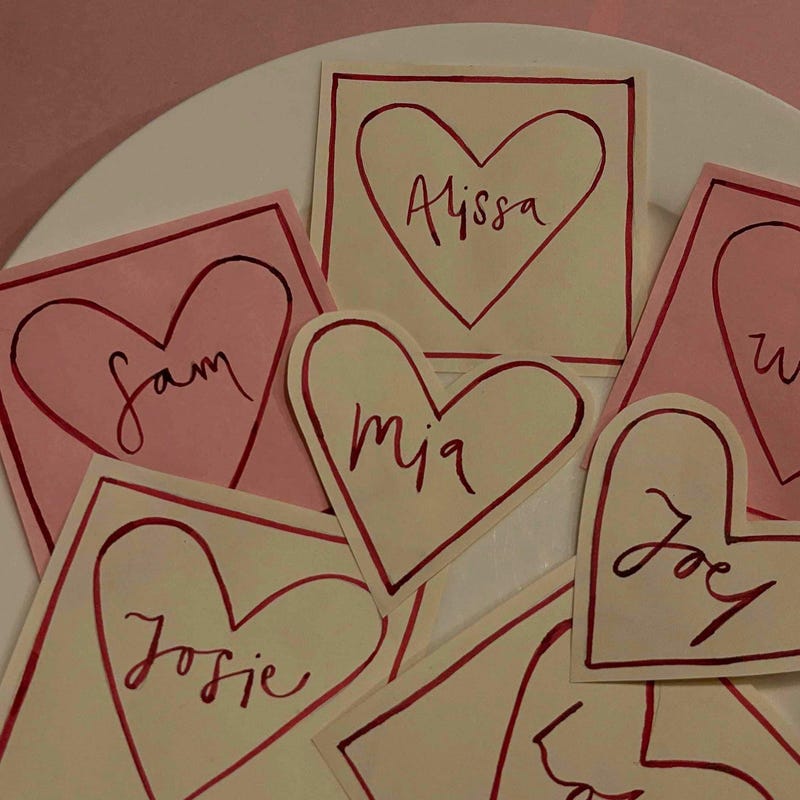 Heart Place Card - Etsy
