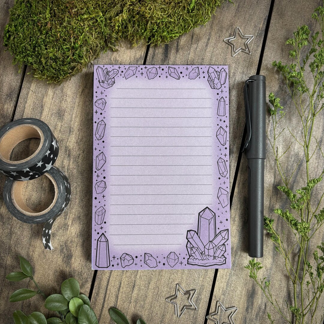 Crystals Notepad: PURPLE Edition, 100 Sheets - N06-000 - Etsy