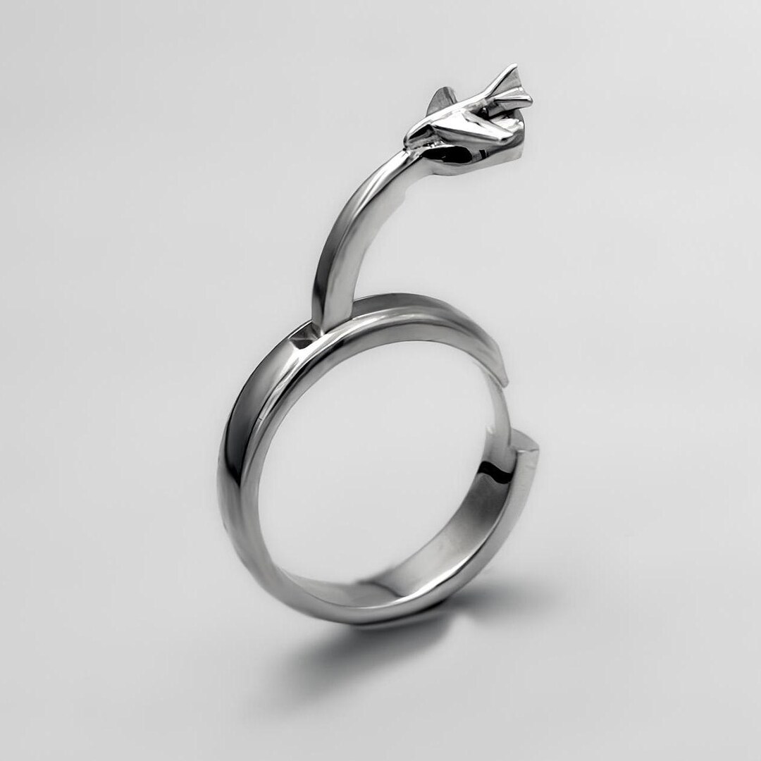Silver Airplane Ring – Handmade Pilot Gift, Aviation Lover Jewelry ...