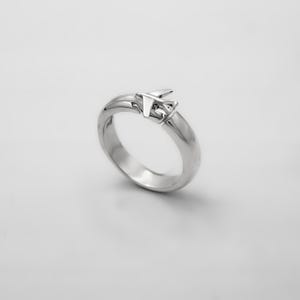Silver Airplane Ring – Handmade Pilot Gift, Aviation Lover Jewelry ...