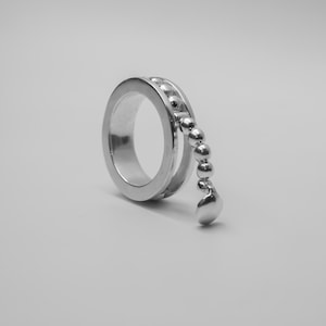 Sterling Silver Sphere Ring With Decorative Element – Unique Functional ...