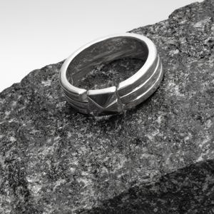 Sterling Silver Flip Ring With Hidden Element - Unique Accessory Design ...