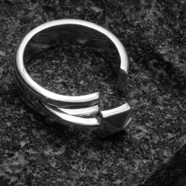 Sterling Silver Flip Ring With Hidden Element - Unique Accessory Design ...