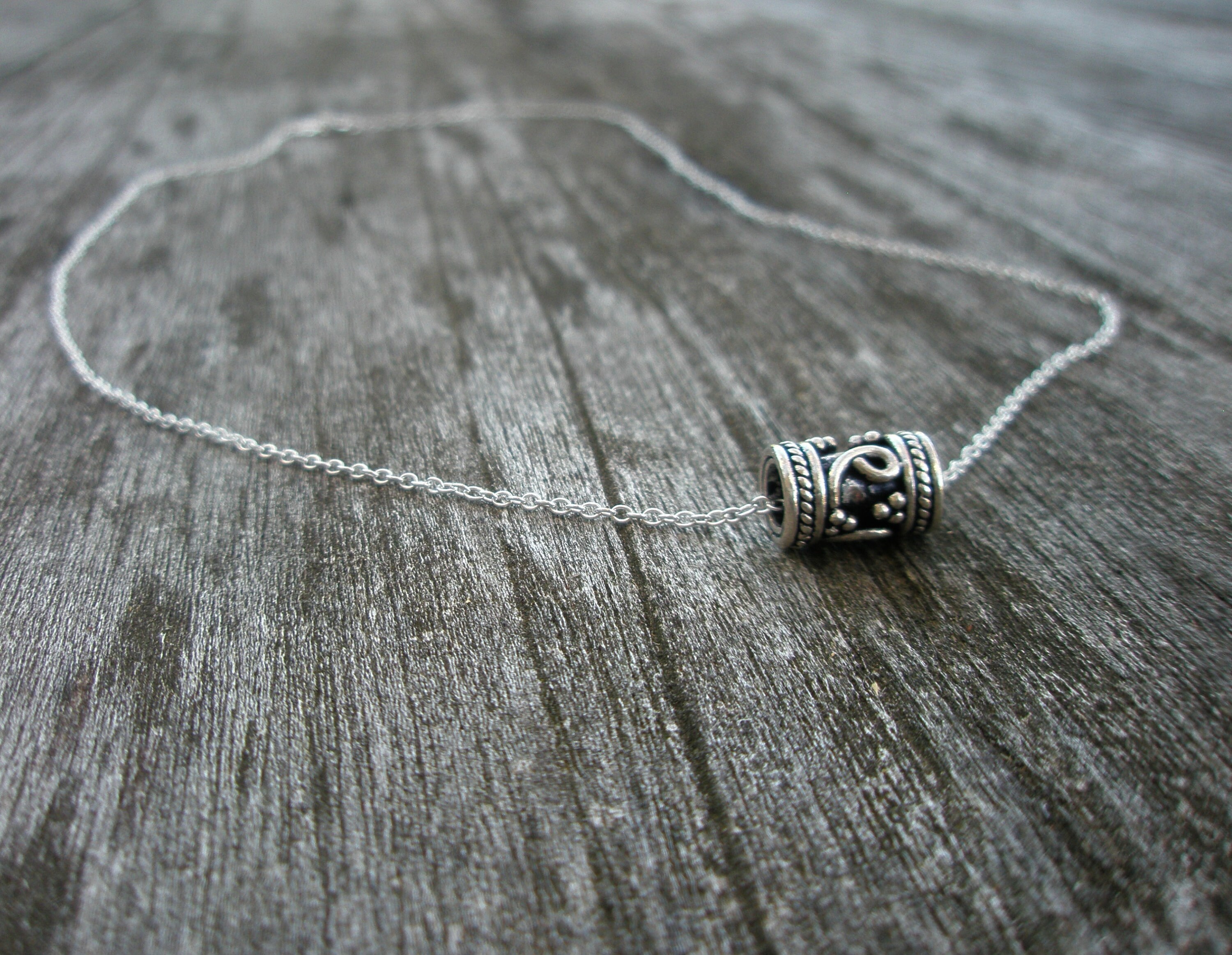 Bali Bead Pendant Necklace - Etsy