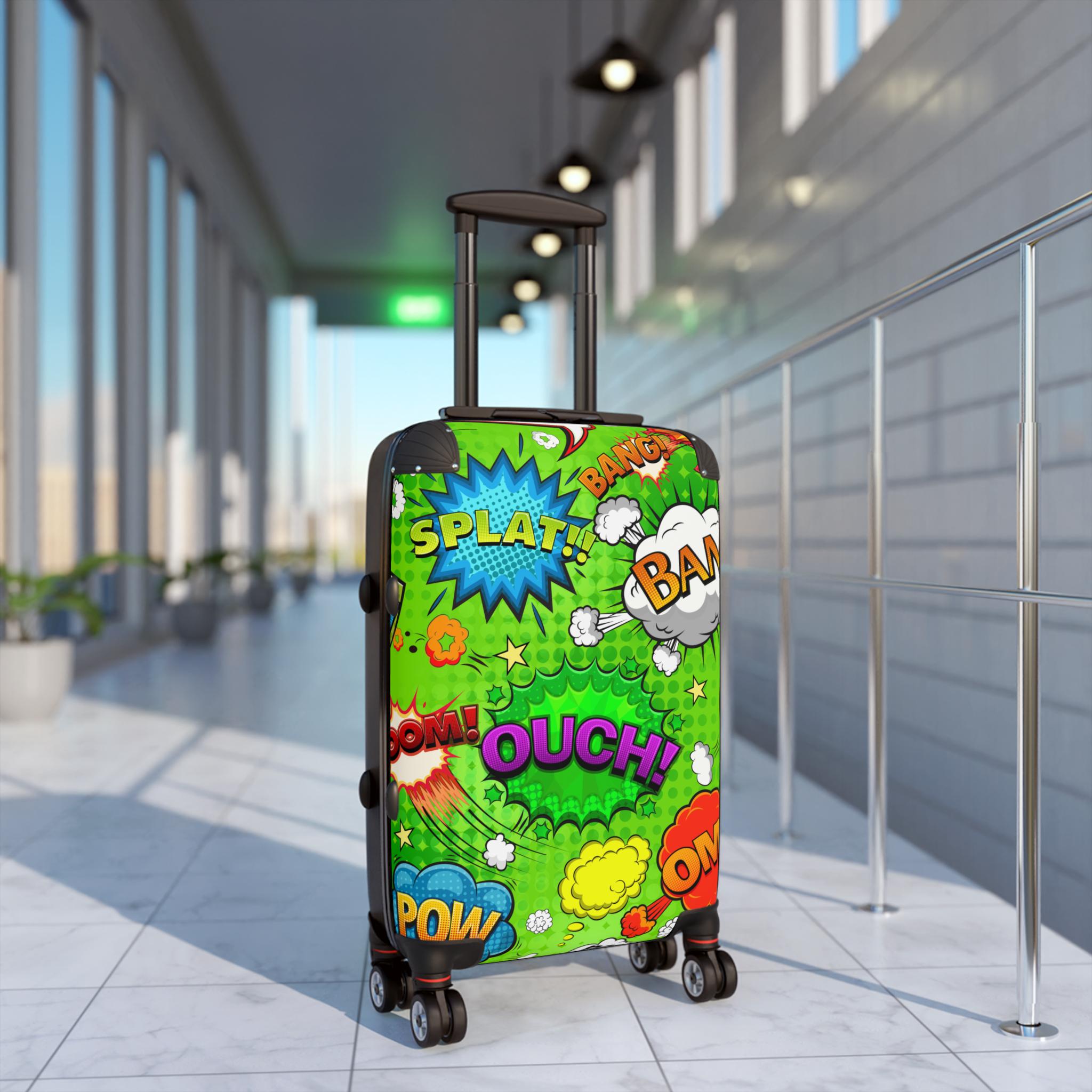 Comic Suitcase Fun Travel Bag, Luggage, Carry-on, Travel Gift, Weekend ...