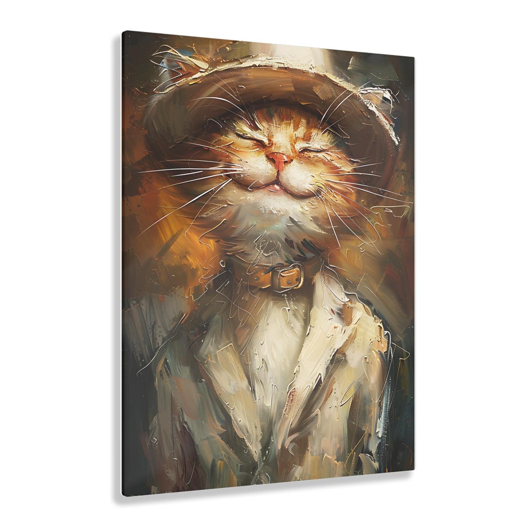 Acrylic Prints, Adorable Happy Cat Wall Decor, Cute Kitten Home Art ...