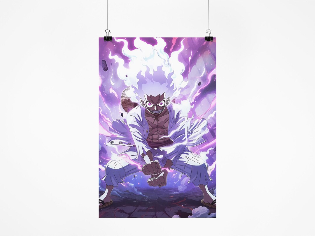 Gear 5 Luffy Poster One Piece Poster Anime Poster Premium Matte Vibrant ...
