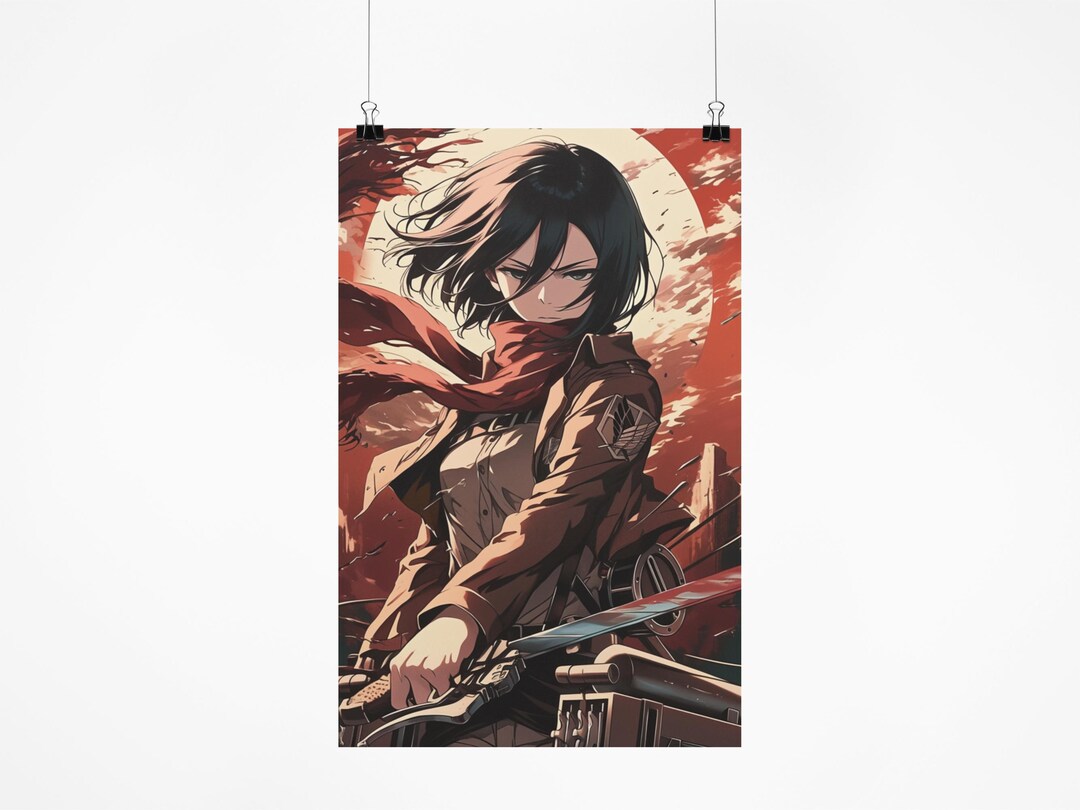 Mikasa Ackerman Poster Attack on Titan Poster Anime Poster Premium ...