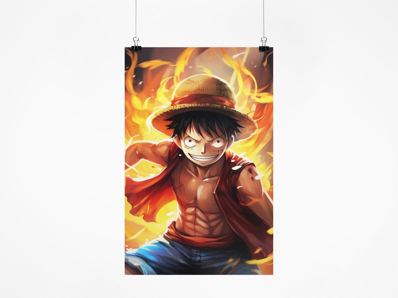 Monkey D. Luffy Poster One Piece Poster Anime Poster Premium Matte ...
