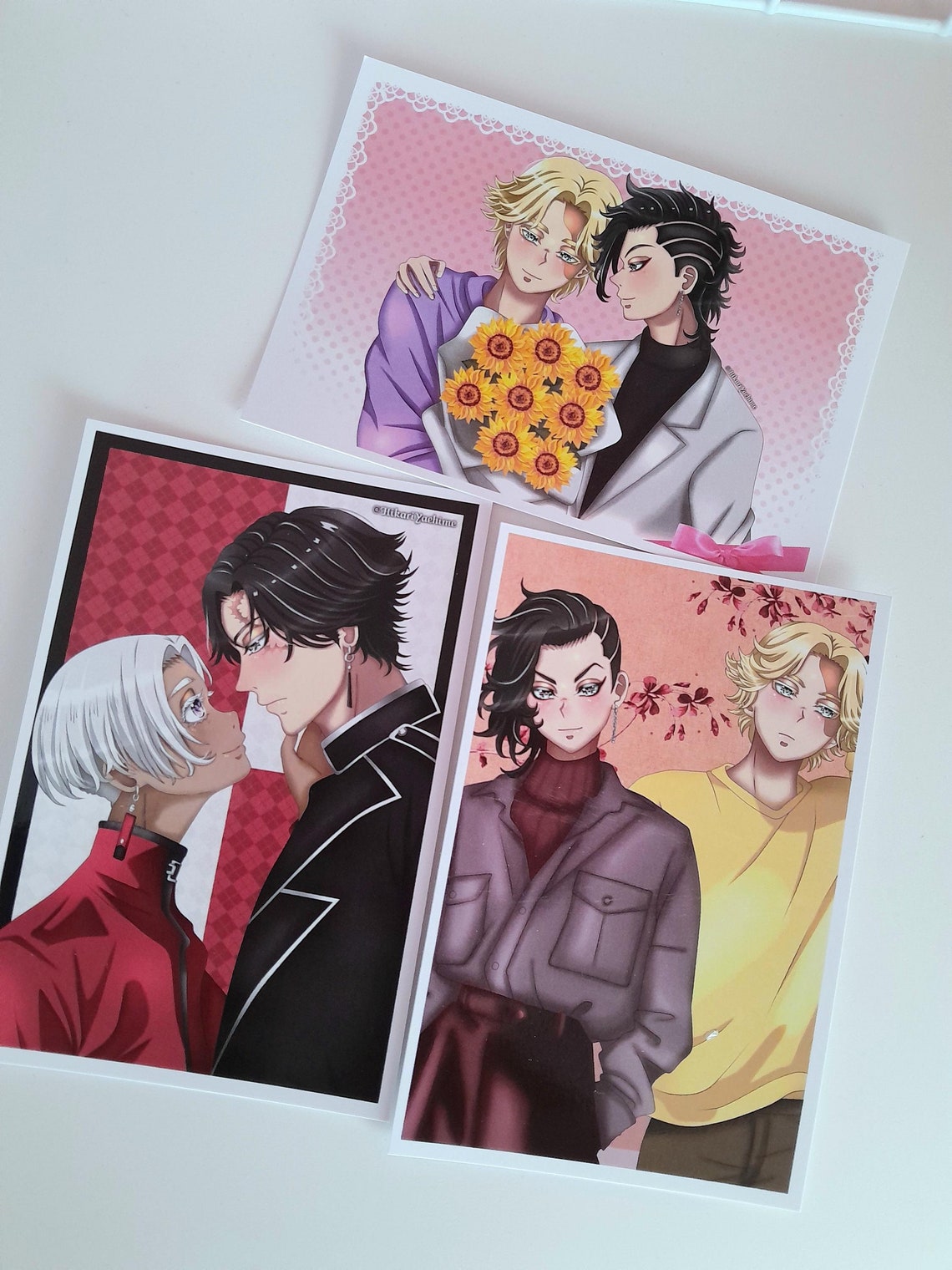 Set of Prints / Postcards of Kokonui and Kakuiza From Tokyo Revengers ...