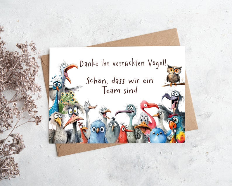 Team Karten A6 als Geschenk für Kollegen, Freunde, Büro und Mitarbeiter ...