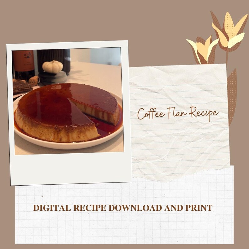 Mexican Coffee Flan Recipe - Etsy