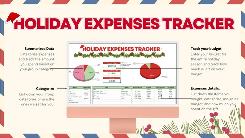 Holiday Expenses Tracker - Etsy