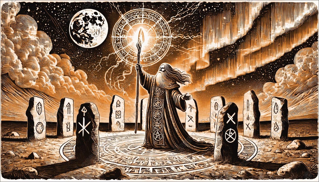 Ancient Warlock Laser Engrave Image Laser Burn PNG File 3D Laser Ready ...