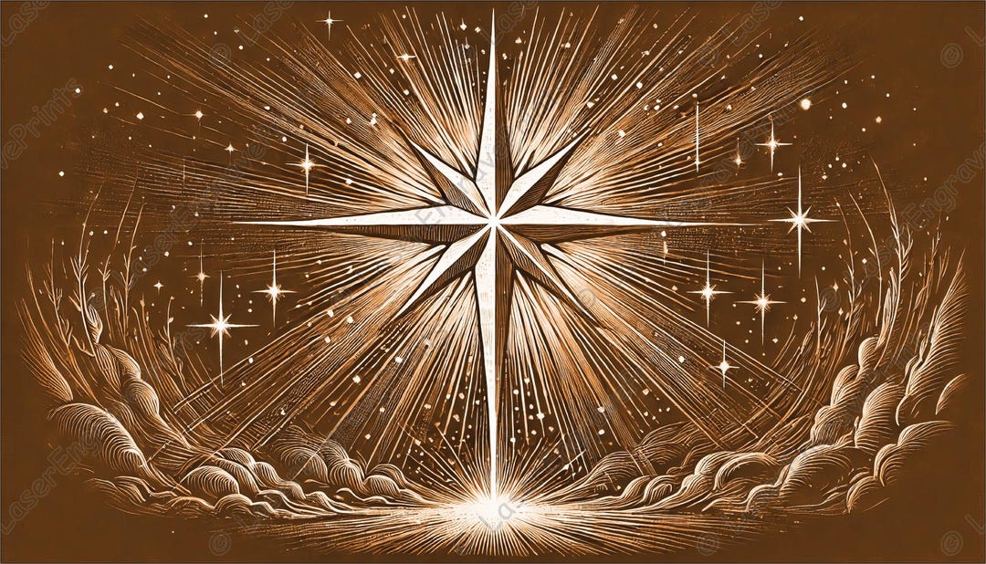 Star Bethlehem Laser Engrave Image Laser Burn PNG File 3D Laser Ready ...