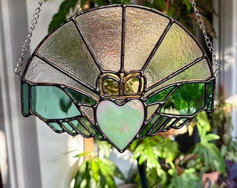 Stained Glass Irish Claddagh Sun Catcher Pattern, PDF Digital Download ...