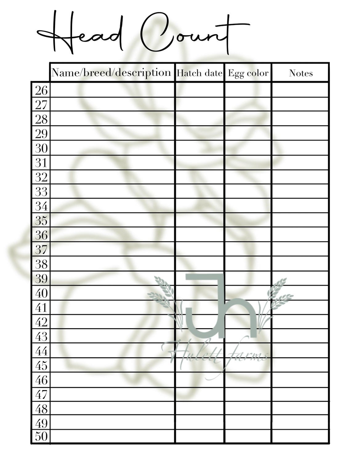 Chicken Logbook Pages - Egg Sales Expense Tracker - Flock Tracking ...