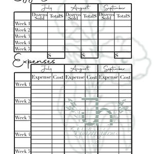 Chicken Logbook Pages - Egg Sales Expense Tracker - Flock Tracking ...