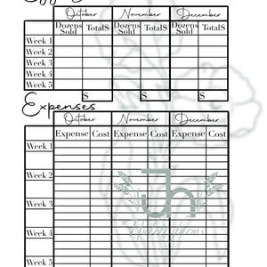Chicken Logbook Pages - Egg Sales Expense Tracker - Flock Tracking ...