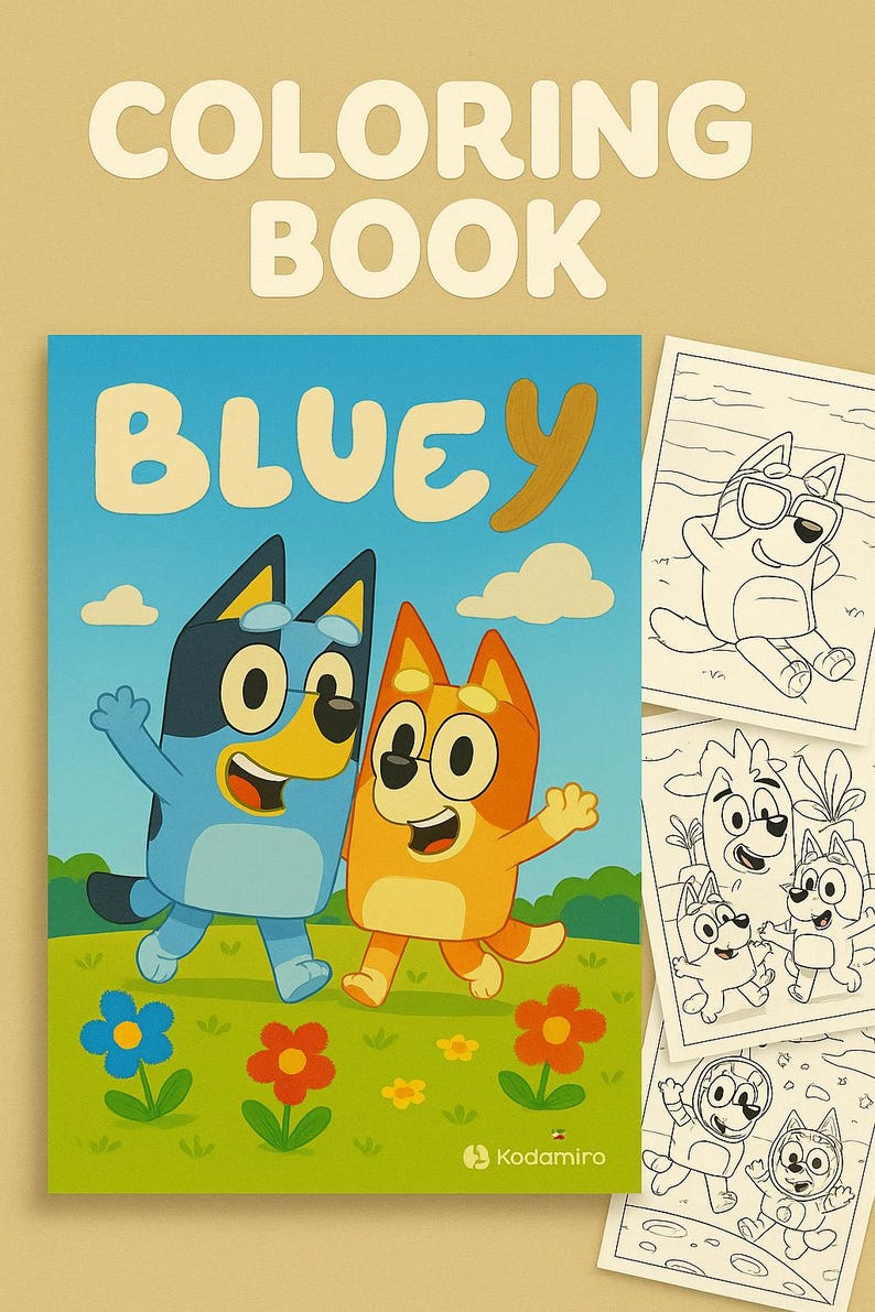 Bluey Libro para Colorear Infantil | Dibujos imprimibles en PDF ...