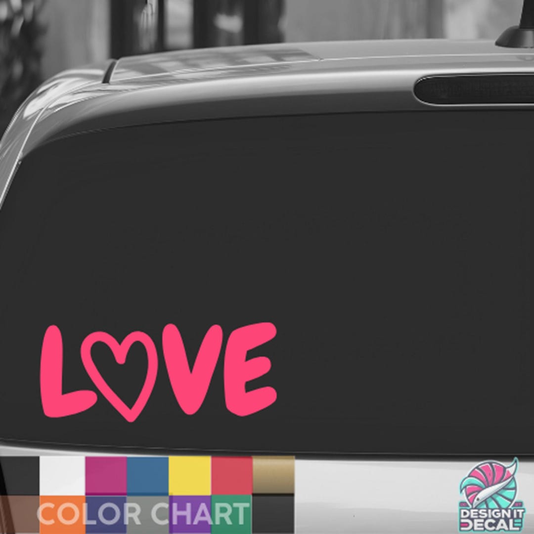 Love Decal / Heart Decal / Love Heart Decal / Heart Car Decal / Love ...